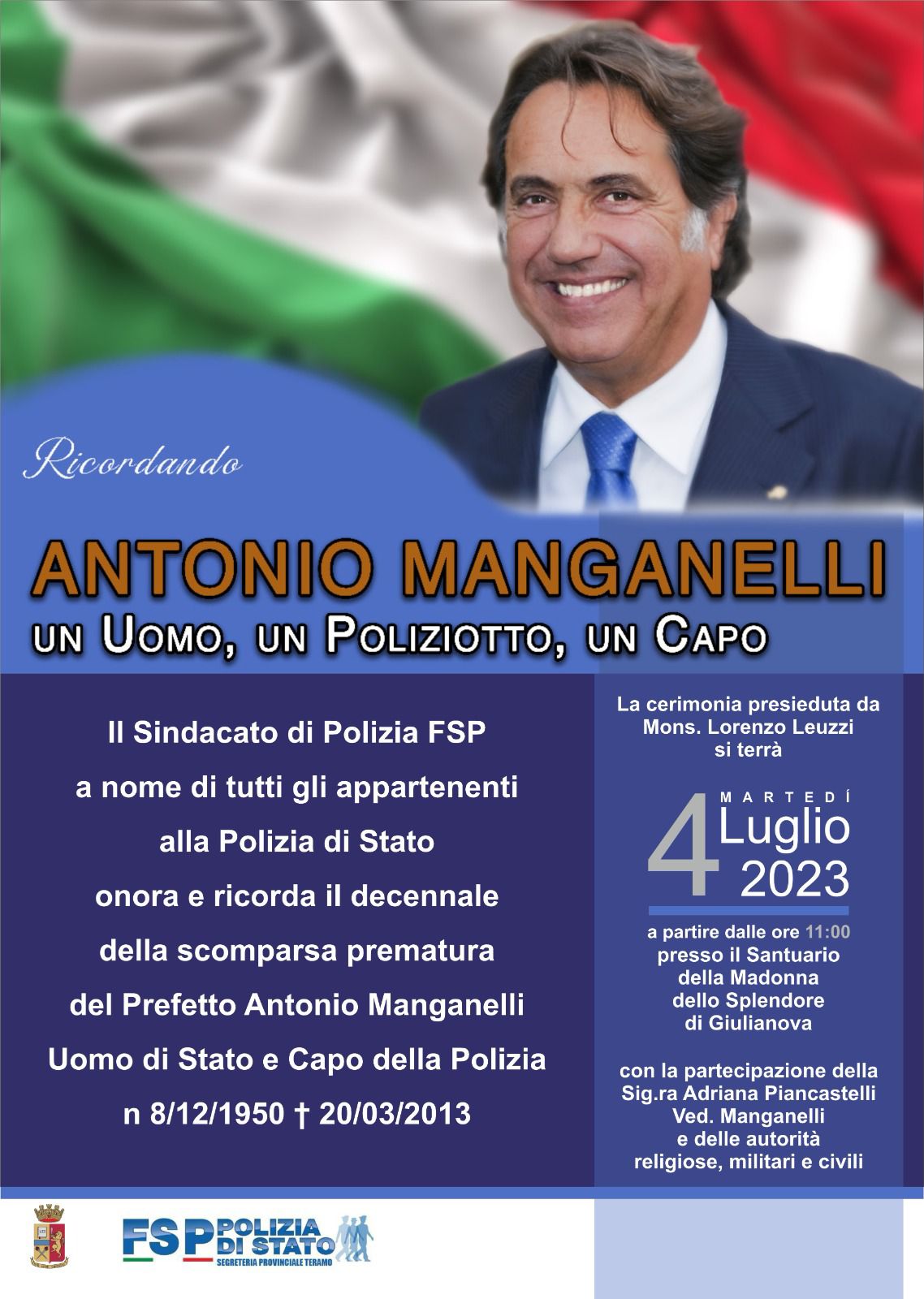 Giulianova, ricordando Manganelli - Notizie - NUOVO Cityrumors Abruzzo ...