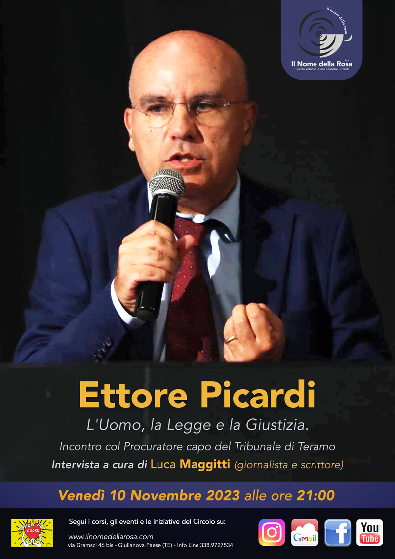 Giulianova, Ettore Picardi ospite al circolo "Il nome della rosa ...