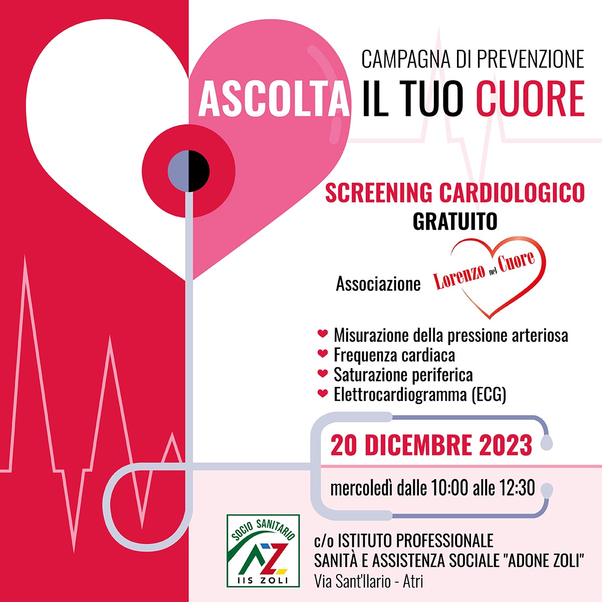 Screening cardiologico gratuito all’Istituto Professionale Sanità e ...