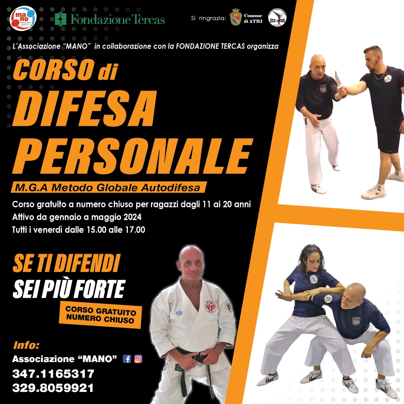 Ad Atri corso gratuito di difesa personale per ragazzi e ragazze ...