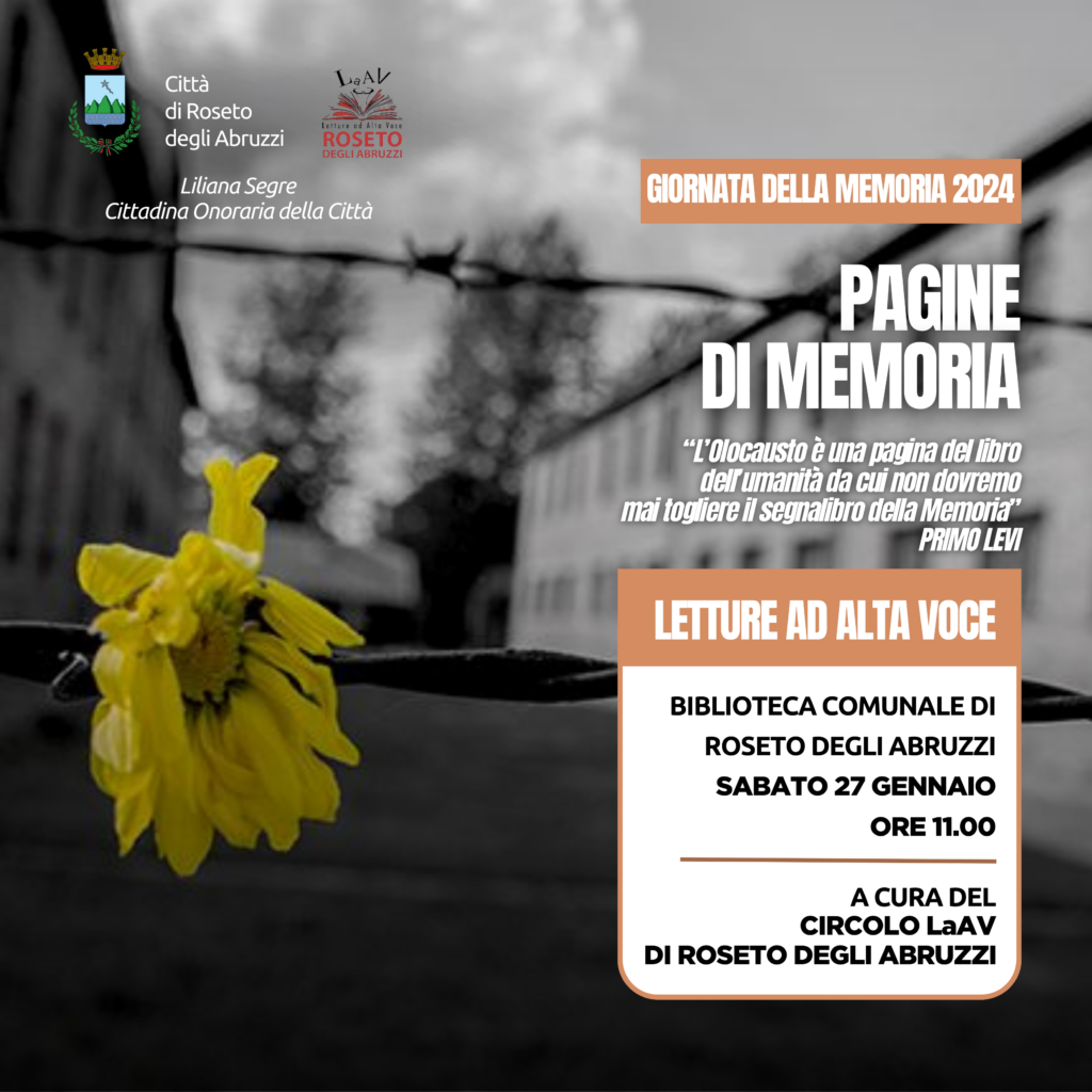 Giornata della Memoria: le iniziative a Roseto degli Abruzzi - Notizie - NUOVO Cityrumors ...