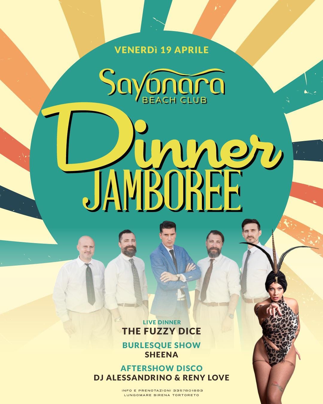 Il 19 Aprile al Syonara Beach è DINNER JAMBOREE - Notizie - NUOVO ...