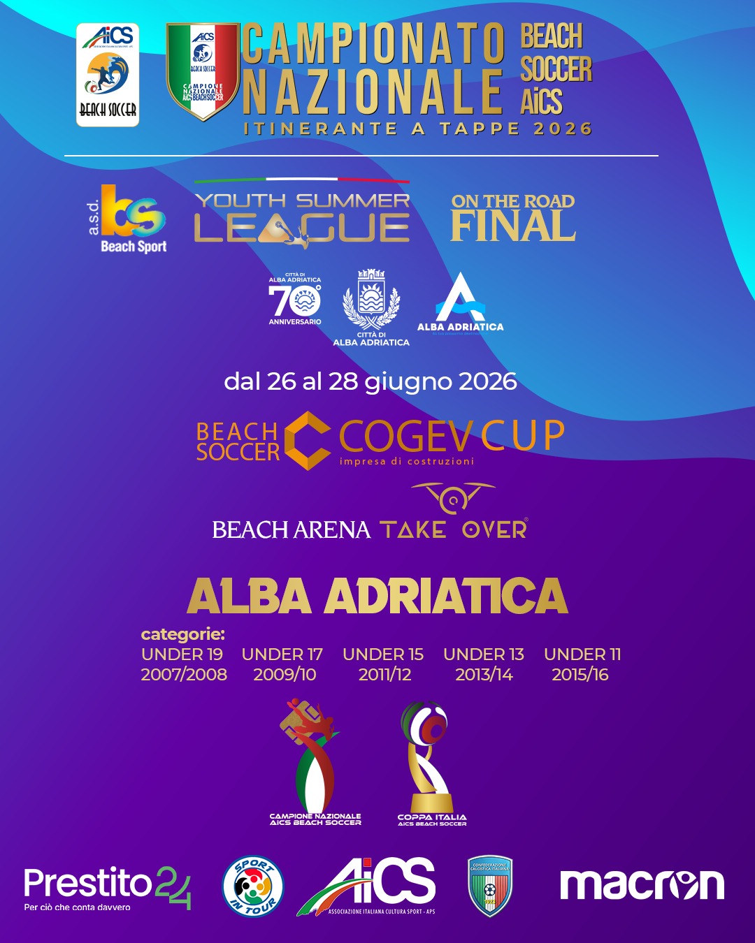 Beach soccer AiCS, al via la Youth Summer League 2026: aperte le ...